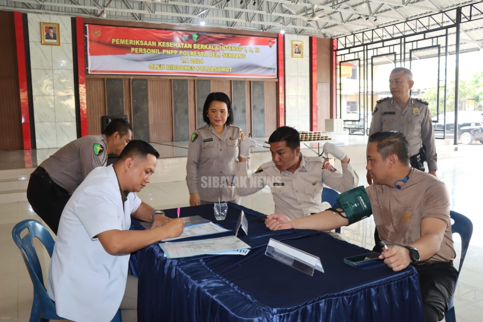 Menghadapi Pemilu 2024, Polresta Deli Serdang Cek Kesehatan Personil Secara Berkala